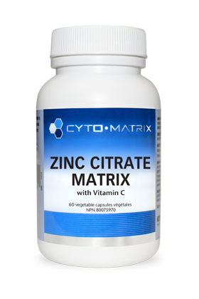 Zinc Citrate 50mg 60 v-caps - Cyto-Matrix